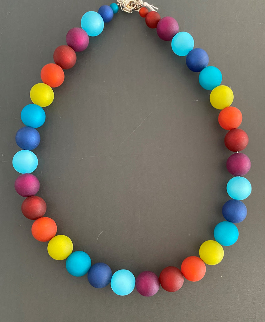 Resin Small Multicolor Bead Necklace – Racine Art Museum Store